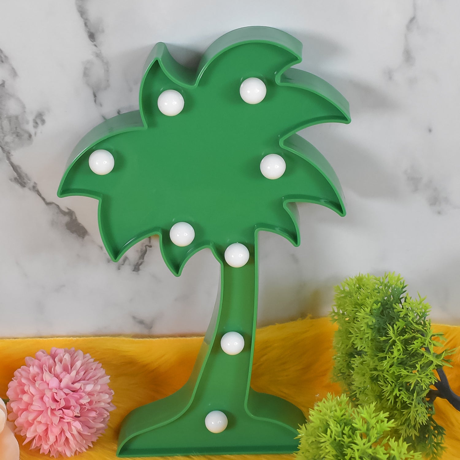 LED Night Light Coconut Tree Light Romantic Table Lamp (1 Pc / Battery ...